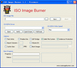 Free ISO Image Burner Software to burn ISO Image Files